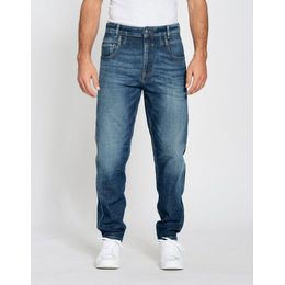 Gang Stretch-Jeans 94MARCO im relaxten 5-Pocket Style mit doppelter Gürtelschlaufe, blau