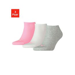 Puma Sneakersocken (3-Paar) in klassischer Form, bunt|grau|rosa|weiß