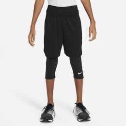 Nike Pro Dri-FIT 3/4-Tights für ältere Kinder (Jungen) - Schwarz