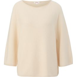 s.Oliver Strickpullover, U-Boot-Ausschnitt, 3/4-Arm, für Damen, beige, 46