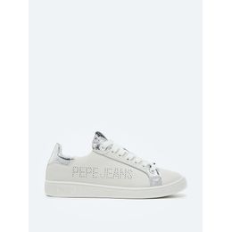 Pepe Jeans Footwear Leder-Sneakers in Weiß - 38
