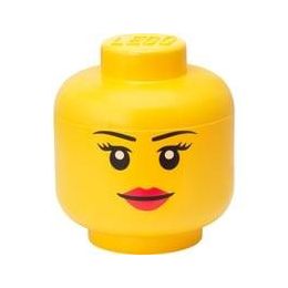 LEGO Iconic Storage Head "Girl", Aufbewahrungsbox gelb, Gr&ouml;&szlig;e L, Weiblich
