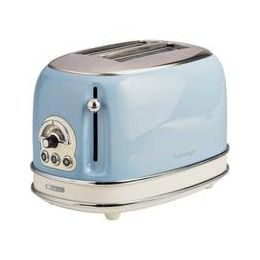 Ariete Vintage Toaster 155 hellblau, 810 Watt, f&uuml;r 2 Scheiben Toast