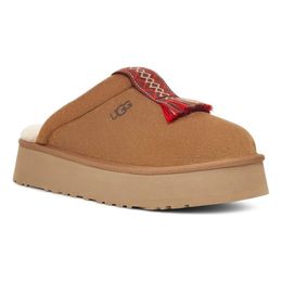 UGG Australia UGG TAZZLE Clog, Plateau, Sommerschuh, Schlappen, Hausschuh mit Lammwolle, braun