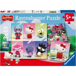 Ravensburger Puzzle Hello Kitty, Abenteuer in Cherry Town, 147 Puzzleteile, Made in Europe, FSC® - schützt Wald - weltweit, bunt