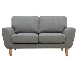 Miliboo 2-Sitzer Sofa mit Stoffbezug in Hellgrau ALICE