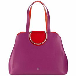 DuDu Shopper Tasche Leder 36 cm fuchsia