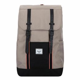 HERSCHEL Retreat Rucksack 43 cm Laptopfach taupe gray-black-shell pink