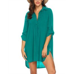 AFAZ New Trading UG Sommerkleid Damen Strandkleid Bikini Cover Up Strandponcho Sommer Bademode Strand Vertuschen Shirt