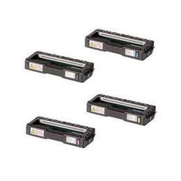 ABC Tonerkartusche, (Kompatibles Set 4x Toner für Ricoh 408340 408341 408342 408343 P C300