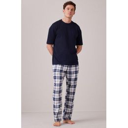 next Pyjamahose Karierte Schlafanzughose Baumwolle im 2er-Pack (2-tlg)
