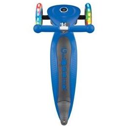 Globber Scooter Junior Foldable Lights dunkelblau mit Leuchtrollen