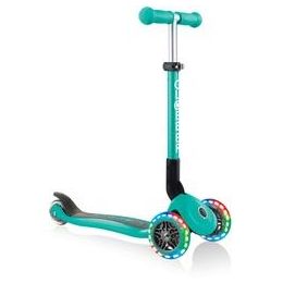 Globber Scooter Junior Foldable Lights türkis mit Leuchtrollen