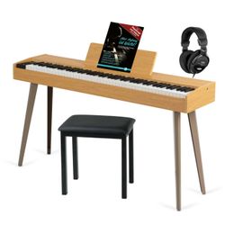 McGrey Digitalpiano DP-17 Design Piano Set mit 600 Begleitrhythmen & 128 Klängen (inkl. Klavierbank