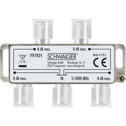 Schwaiger SAT-Verteiler VTF7824 531 (verteilt ein Signal auf vier Teilnehmer)