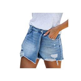 FIDDY Jeansshorts Zerrissene Jeans Shorts -Relaxshorts-Hotpants