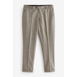 next Anzughose Karierter Anzug mit Besatz: Slim Fit Hose (1-tlg)