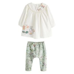 next Shirt & Leggings 2-teiliges Baby-Set mit Gewebe-Bluse und Leggings (2-tlg)