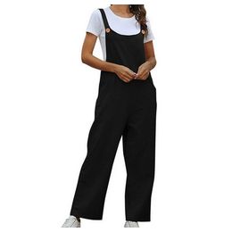 AFAZ New Trading UG Arbeitslatzhose Overall Damen Herbst Homewearhose Latzhose Loungehose