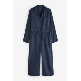 next Jumpsuit Verkürzter Jumpsuit aus Mulltuch-Baumwolle (1-tlg)