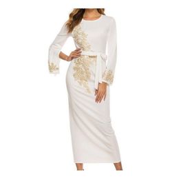 AFAZ New Trading UG Maxikleid Damen Maxirock mit aufwendiger Stickerei Bedrucktes Kleid