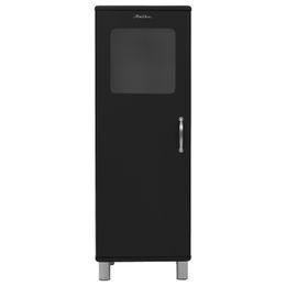 Tenzo Malibu Halbvitrine Metall/Holzwerkstoff 50x41x143 cm Shadow Black