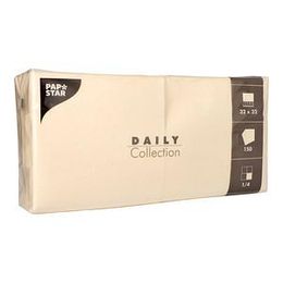 Papstar Servietten Daily Collection champagner 2-lagig 16,0 x 16,0 cm 150 St.