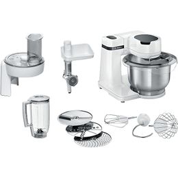 Bosch MUMS2EW30 Küchenmaschine Weiß (Rührschüsselkapazität: 3,8 l, 700 Watt)