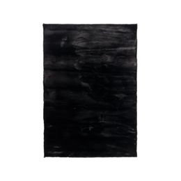 SONSTIGE Teppich PLUSH rund schwarz (D 80 cm)