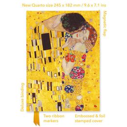 Premium Notizbuch Quartformat: Gustav Klimt, Der Kuss
