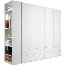 Müllermöbel Kleiderschrank MÜLLER SMALL LIVING "Modular Plus Variante 4" Schränke Gr. H/T: 221 cm x 60 cm, 4 St., weiß (weiß, birke) Textil-Kleiderschränke