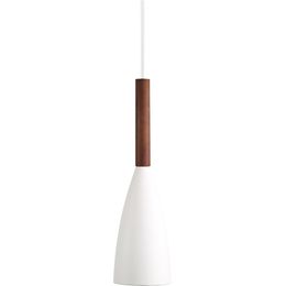 Pendelleuchte design for the people "Pure10" Lampen Gr. Ø 10 cm Höhe: 35 cm, weiß (weiß, holzfarben) Pendelleuchten und Hängeleuchten