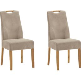 NIEHOFF SITZMÖBEL Esszimmerstuhl NIEHOFF SITZMÖBEL "Top Chairs" Stühle Gr. B/H/T: 45 cm x 97 cm x 57 cm, Microfaser, Campo natur, beige (natur) Küchenstühle