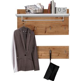 Garderobenpaneel Inosign "LIRO" Garderobenpaneele Gr. B/H/T: 80 cm x 60 cm x 30 cm, braun (artisan eiche, weiß) Garderobenpaneele