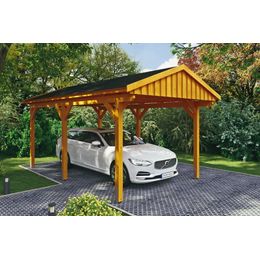 Skan Holz Einzelcarport SKANHOLZ "Fichtelberg" Carports Gr. H: 273 cm, braun (hellbraun) Carports