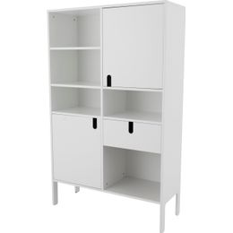 Highboard Tenzo "UNO" Sideboards Gr. B/H/T: 109 cm x 176 cm x 40 cm, weiß Highboards mit 2 Türen, 1 Schublade und 5 offenen Fächer