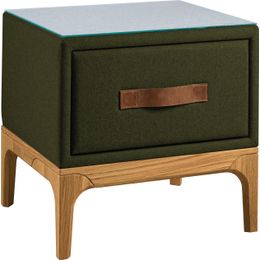 Nachtkommode Birkenstock "Iona" Sideboards Gr. B/H/T: 51 cm x 49,5 cm x 43,5 cm, 1, grün (olivgrün cww 33) Nachtkonsolen und Nachtkommoden