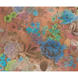ARCHITECTS PAPER Fototapete "Atelier 47 Colour Plants 2" Tapeten Gr. B/L: 3 m x 2,5 m, bunt (orange, blau, grün) Fototapeten Blumen