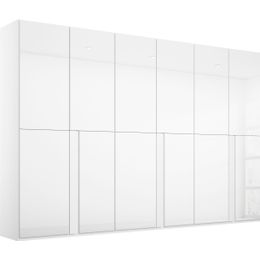 Drehtürenschrank Rauch "Talus" Schränke Gr. B/H/T: 300 cm x 223 cm x 61 cm, Ohne Grauspiegel, 6 St., weiß (weiß, glas weiß) Drehtürenschränke