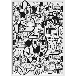 Komar Vliestapete "Mickey Constructive" Tapeten Gr. B/L: 200 m x 280 m, Rollen: 1 St., schwarz (schwarz, weiß) Vliestapeten