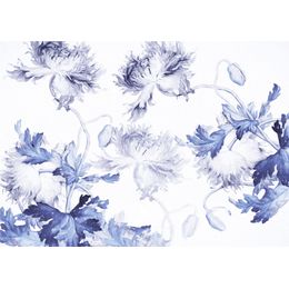 Komar Vliestapete "Blue Silhouettes" Tapeten Gr. B/L: 350 m x 250 m, Rollen: 1 St., bunt Blumentapeten