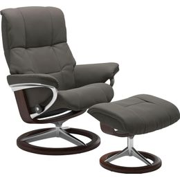 Fußhocker stressless "Mayfair" Hocker Gr. B/H/T: 55 cm x 41 cm x 39 cm, Leder PALOMA, Signature Base Braun, grau (metal grey paloma) Fußhocker