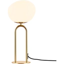 Tischleuchte design for the people "SHAPES" Lampen Gr. Höhe: 47 cm, grau (messingfarben) Tischlampen