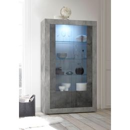 Regal Lc "Urbino" Regale grau (beton, schieferfarben) Türkommode Vitrinenschrank Türkommoden