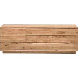 Sideboard WHITEOAK Sideboards Gr. B/H/T: 180 cm x 63 cm x 45 cm, Mit Massivholzbeinen, braun (wildeiche natur geölt) Sideboards