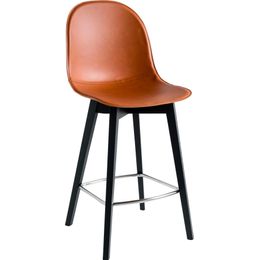 Barhocker CONNUBIA "Academy W CB/1672" Hocker Gr. B/H/T: 47 cm x 106 cm x 50 cm, regeneriertes Leder, braun (cognac r04) Barhocker