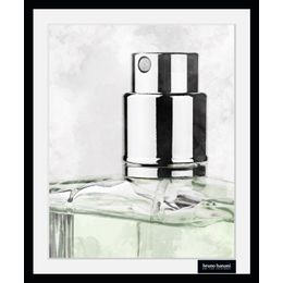 Bild mit Rahmen Bruno Banani "Parfüm - Gerahmter Digitaldruck Wandbild" Bilder Gr. B/H: 50 cm x 70 cm, Wandbild Hochformat, 1 St., grün Bilder mit Rahmen