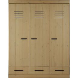 Lüttenhütt Kinderkleiderschrank LÜTTENHÜTT "Hoimar" Schränke Gr. B/H/T: 150 cm x 190 cm x 58 cm, beige (kiefer massiv natur gelaugt) Baby Kinderschränke