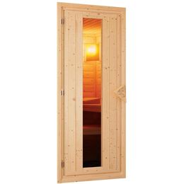 Karibu Saunatür "Türpaket 68 mm" Türen Gr. 65,50 cm, Türanschlag wechselbar, braun (bronziert) Saunatüren