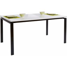 Esstisch Inosign Tische Gr. B/H/T: 160 cm x 75 cm x 90 cm, weiß (weiß hochglanz, schwarz) Esstische rechteckig